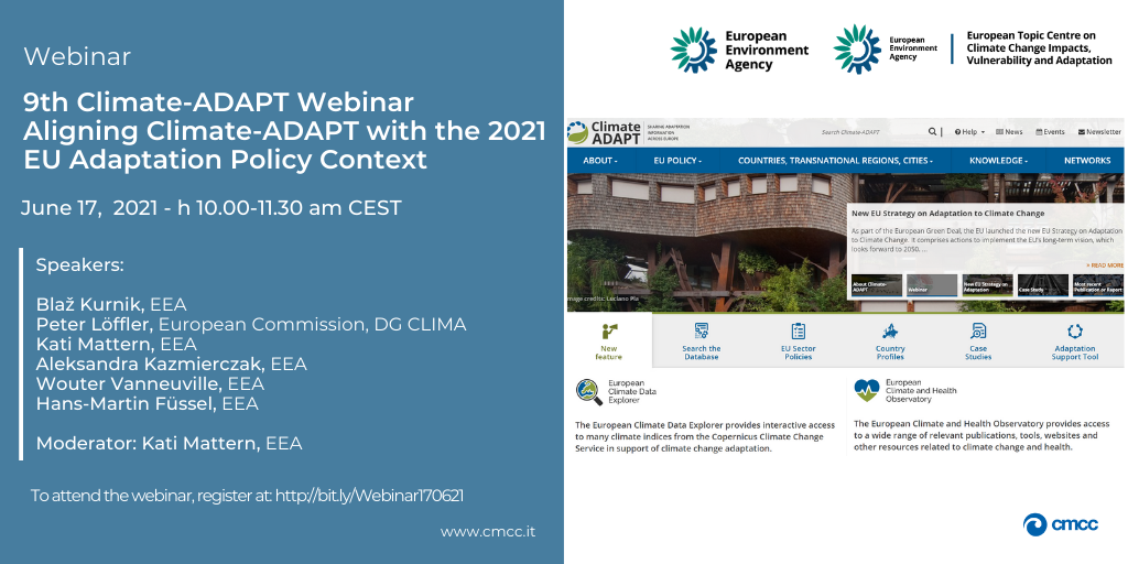9th Climate-ADAPT webinar - Aligning Climate-ADAPT with the 2021 EU ...