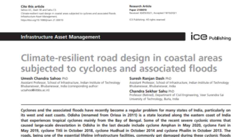 Climate-resilient road design in coastal areas subjected to cyclones ...