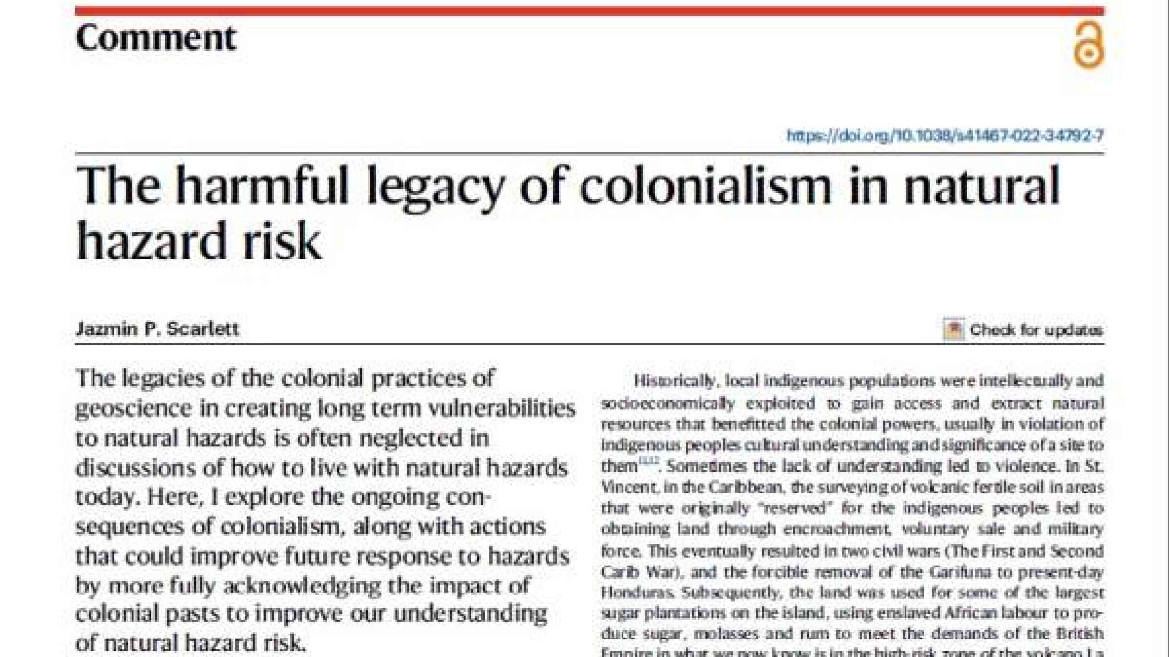The harmful legacy of colonialism in natural hazard risk | PreventionWeb
