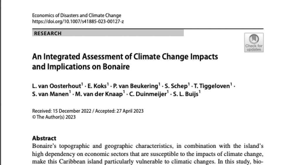 An integrated assessment of climate change impacts and implications on ...