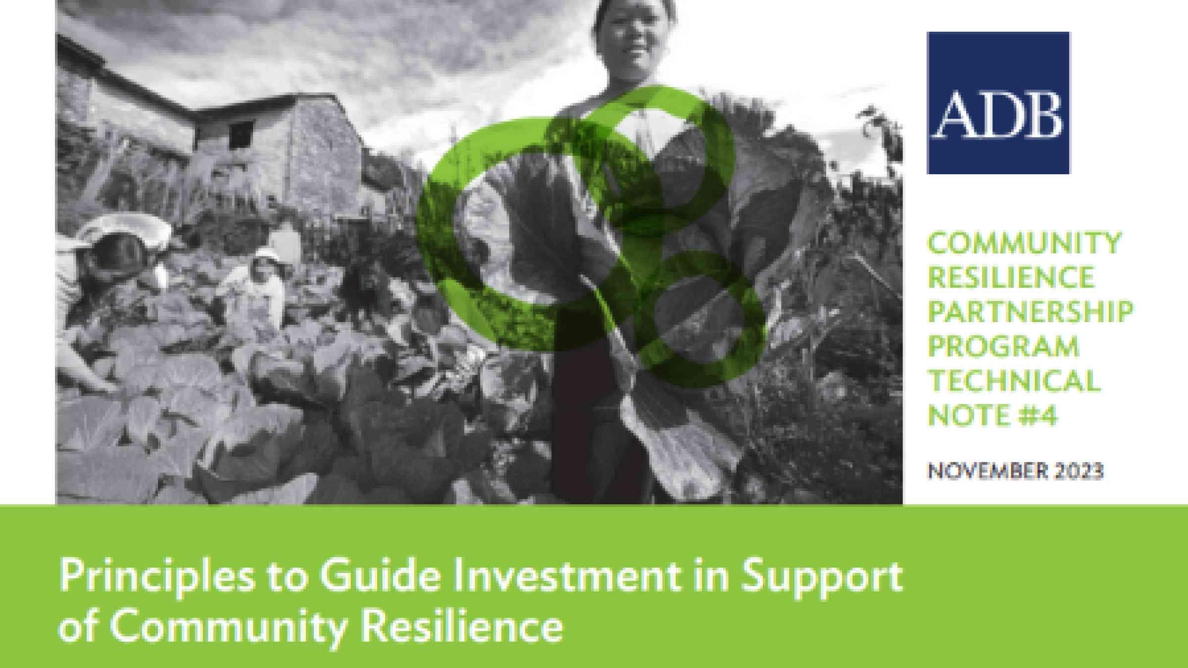 Principles to guide investment in support of community resilience ...