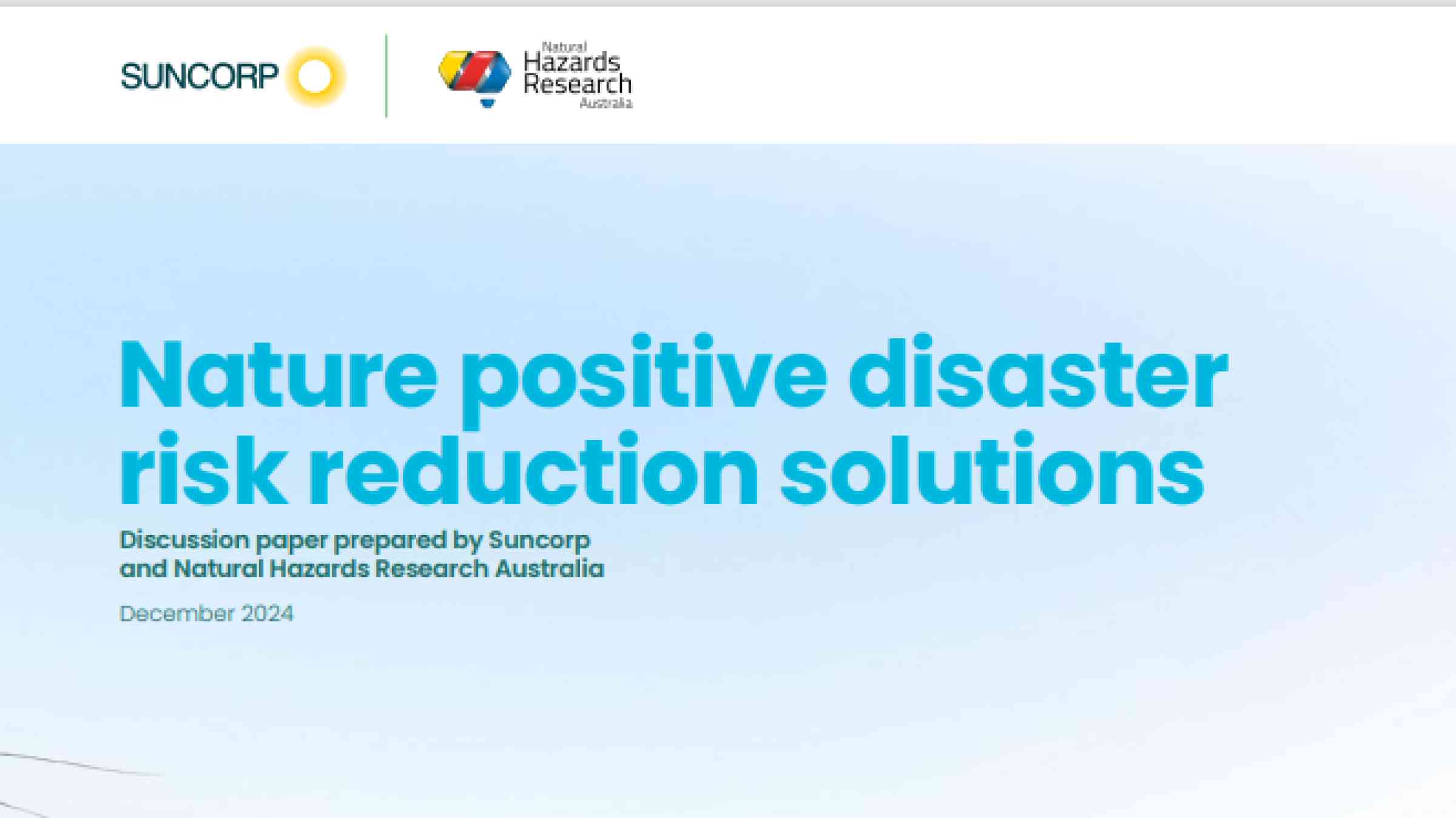 Nature positive disaster risk reduction solutions | PreventionWeb
