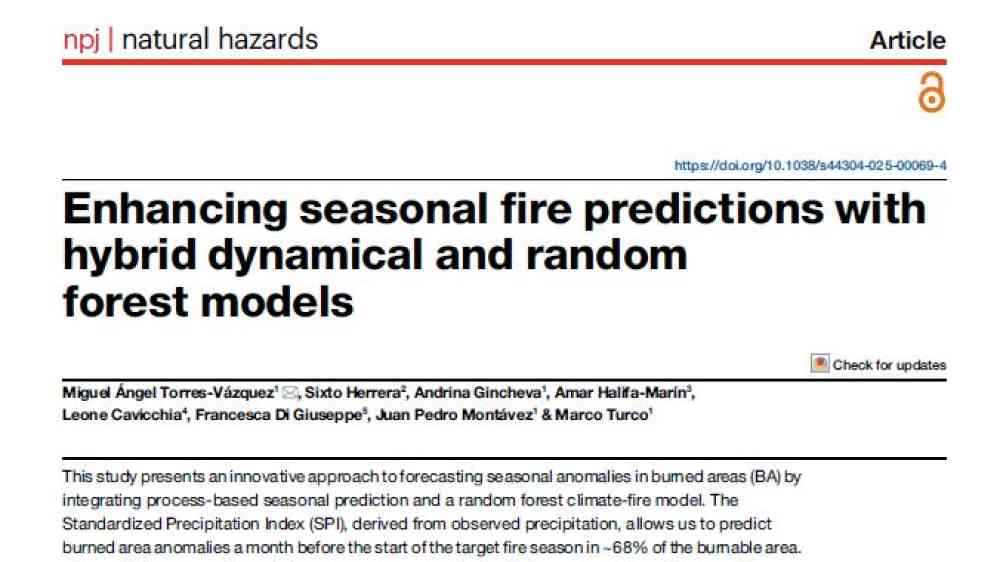 Enhancing seasonal fire predictions with hybrid dynamical and random ...