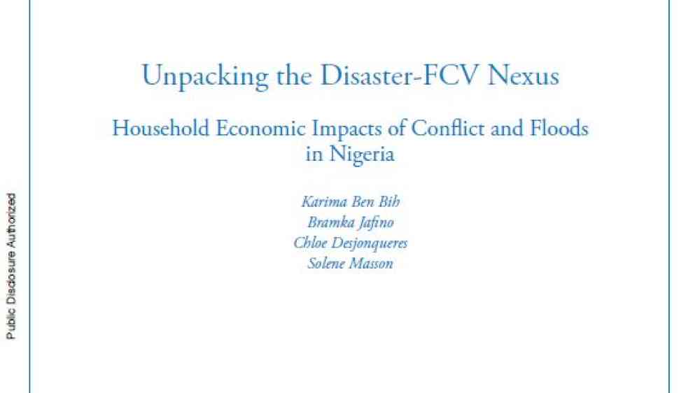 Unpacking the disaster-FCV nexus: Household economic impacts of ...