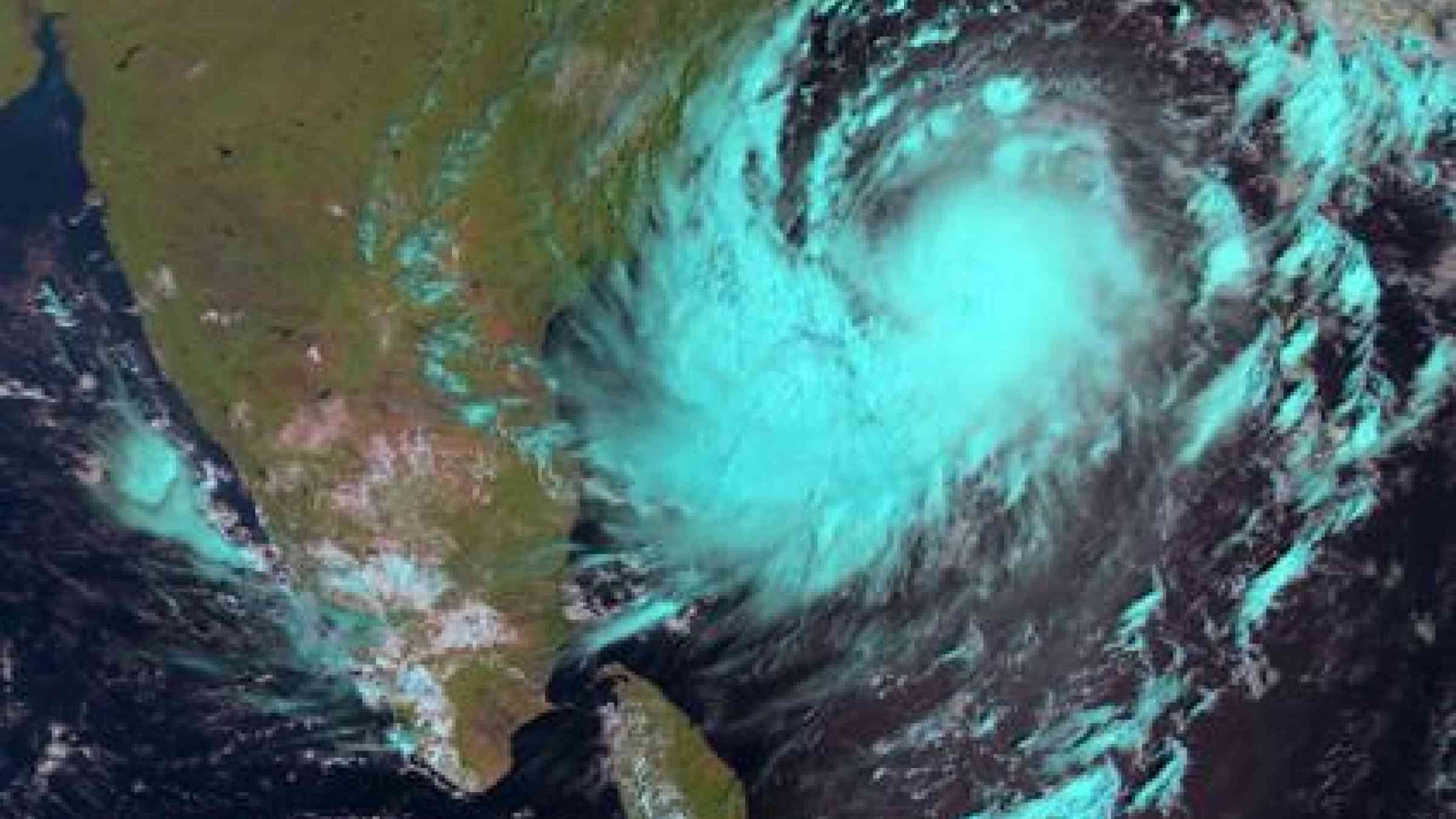 Cyclone Hudhud Satellite Image