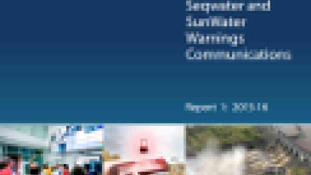 Review of Seqwater and SunWater warnings communications: report 1, 2015 ...