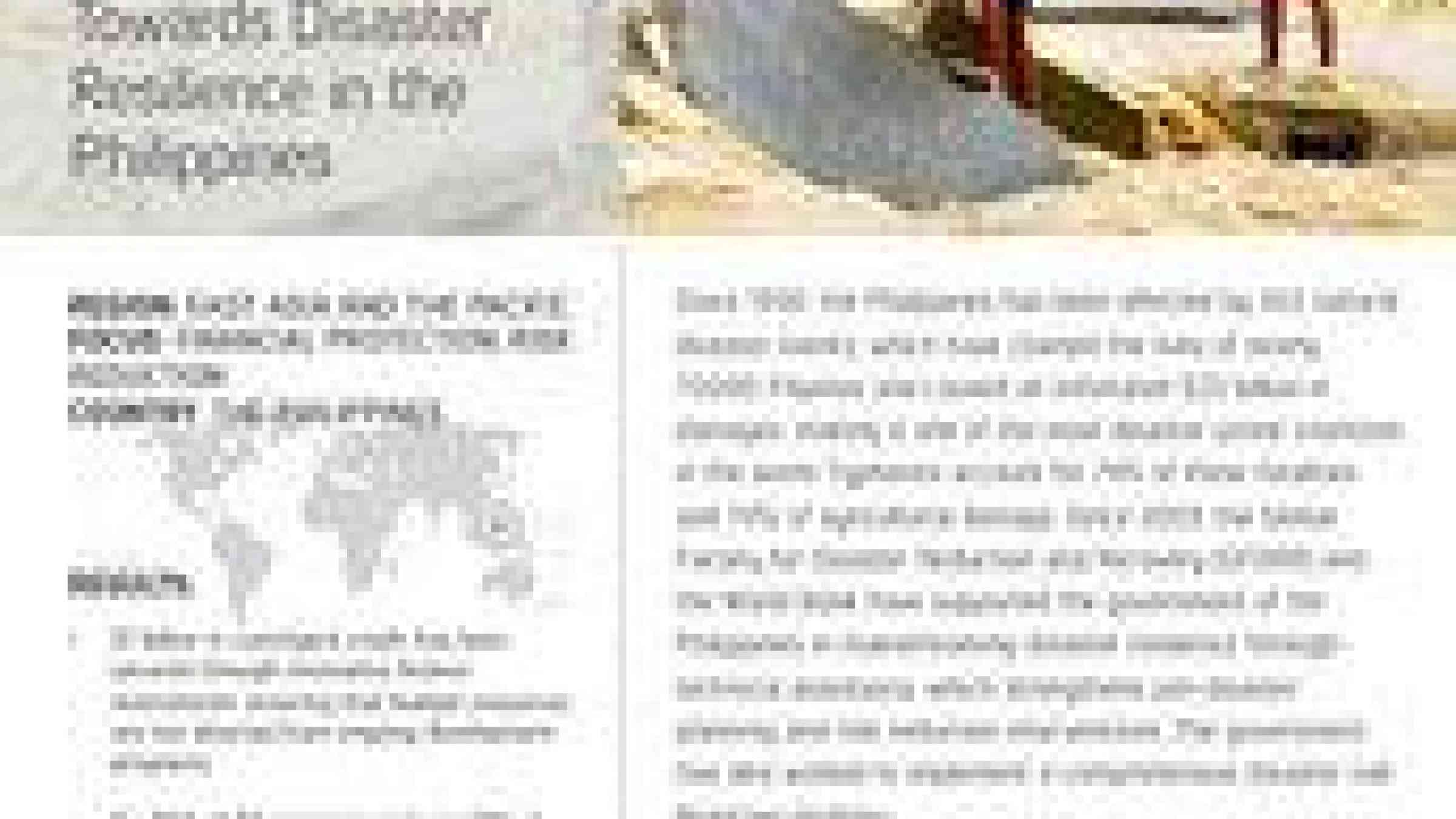 Supporting reforms towards disaster resilience in the Philippines ...
