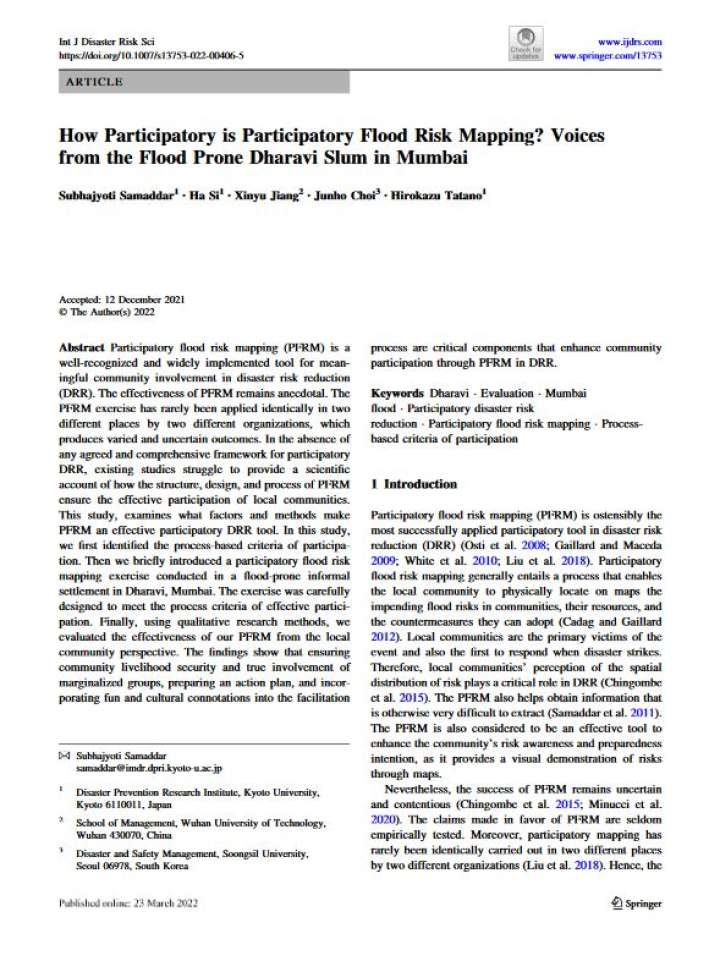 How participatory is participatory flood risk mapping? Voices from the ...