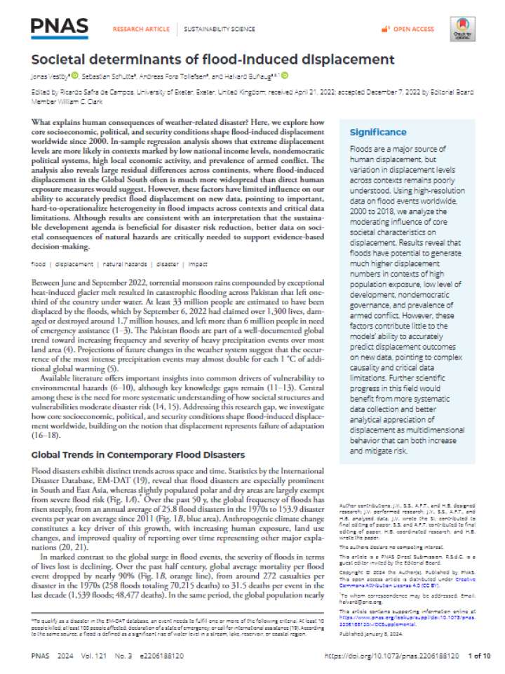 Societal determinants of flood-induced displacement | PreventionWeb