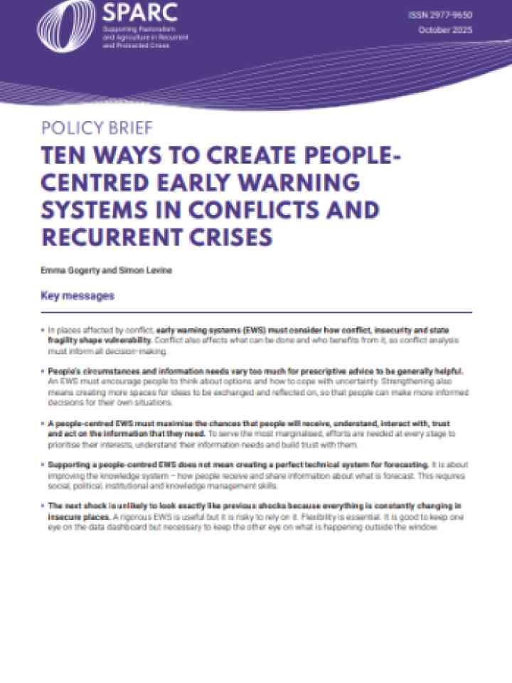Ten ways to create people-centred early warning systems in conflicts ...