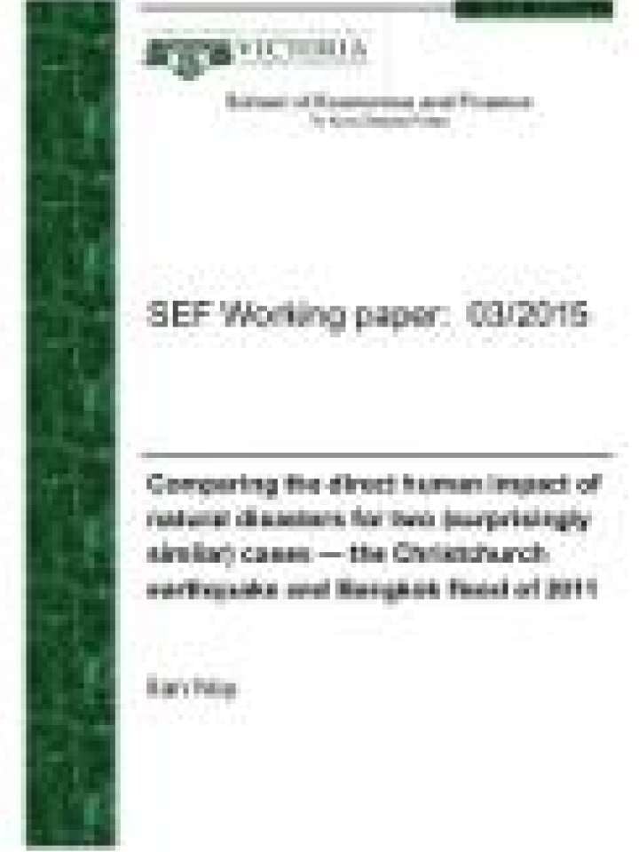 Comparing the direct human impact of natural disasters for two ...