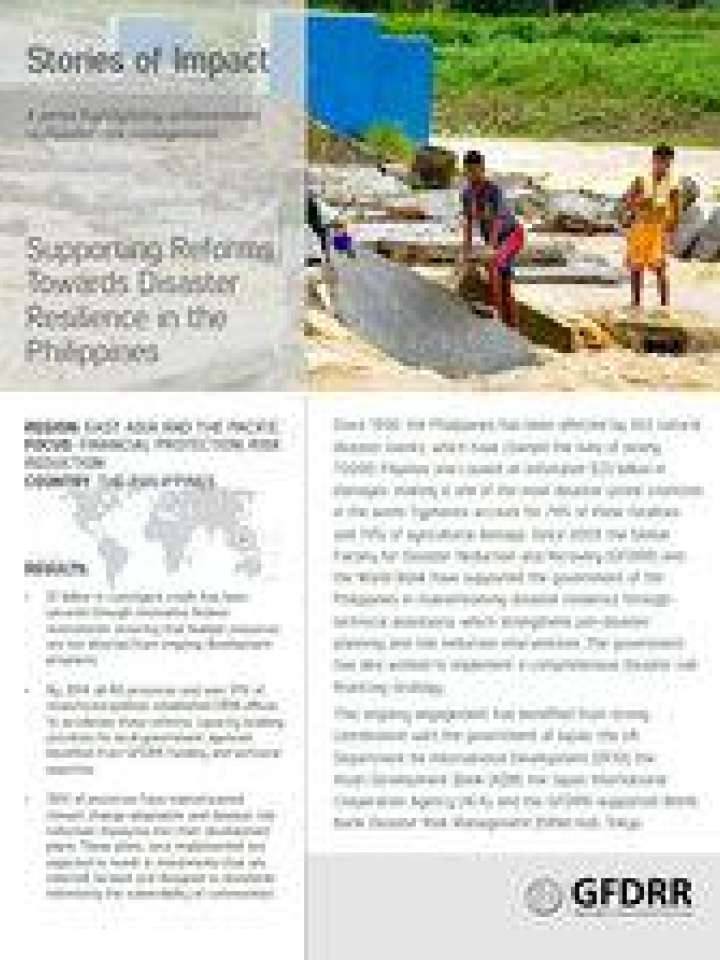 Supporting reforms towards disaster resilience in the Philippines ...