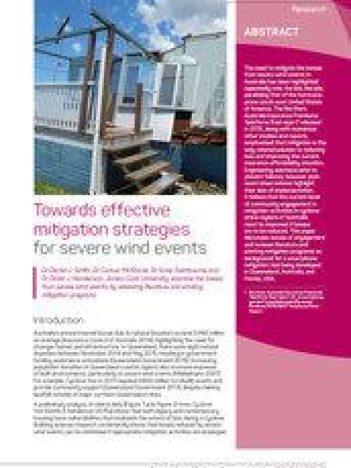 Towards effective mitigation strategies for severe wind events ...