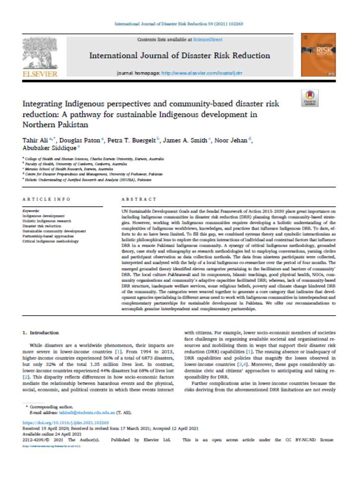 Integrating Indigenous perspectives and community-based disaster risk ... Integrating Indigenous perspectives and community-based disaster risk ...