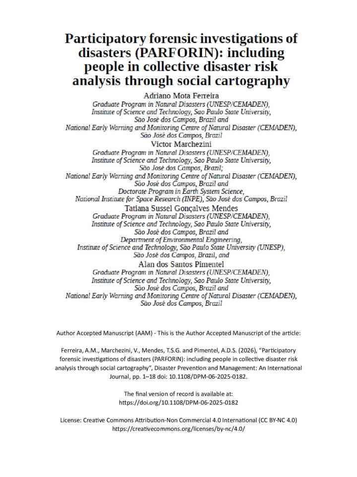 Participatory forensic investigations of disasters (PARFORIN ...